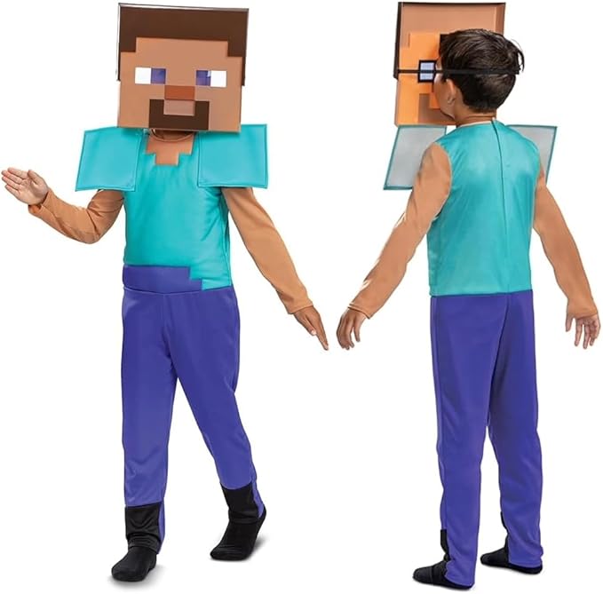 Disguise Minecraft Steve Fancy Dress Costume Size 4-6 Small – Kiddimax