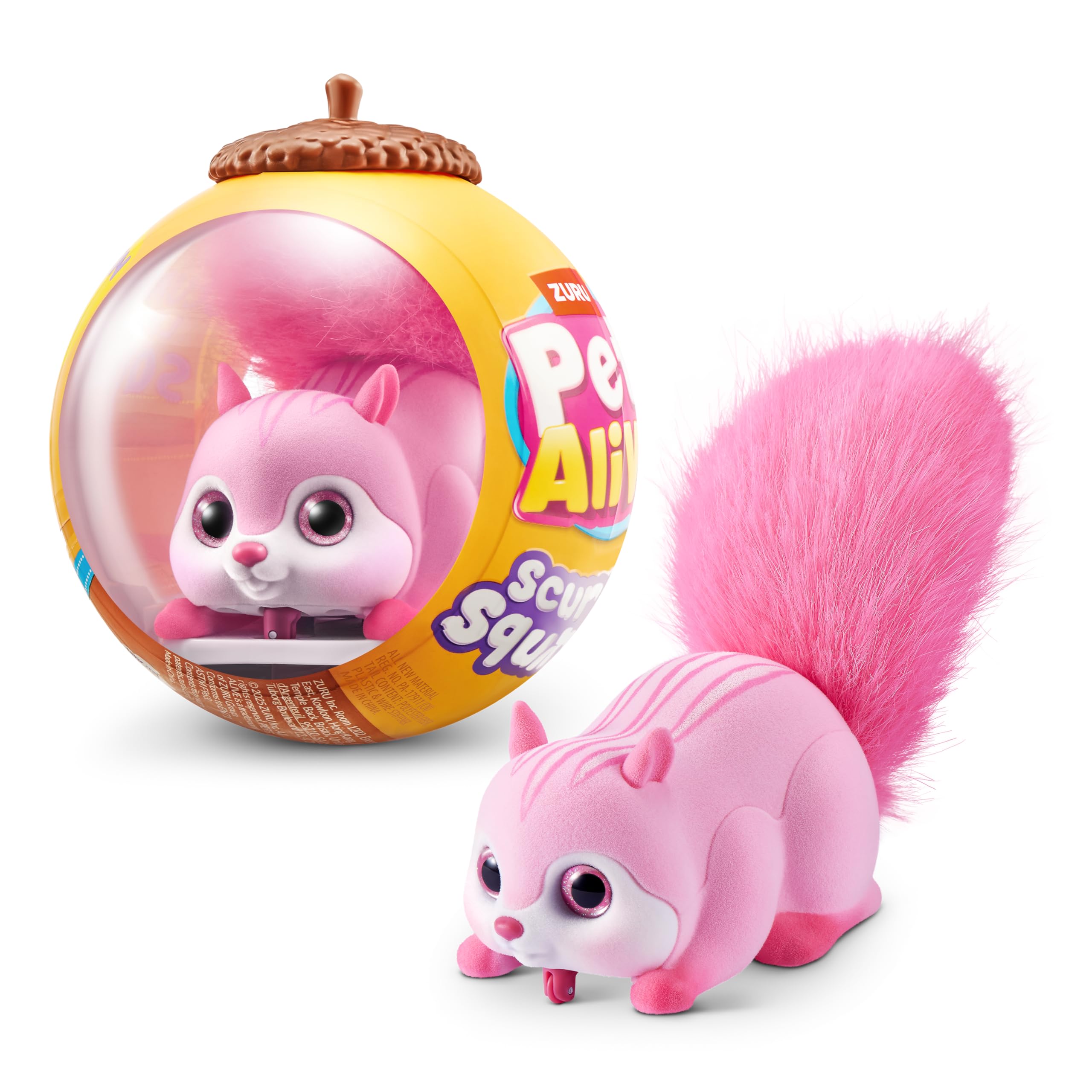 ZURU Pets Alive Scurry'n Squirrel PINK Interactive Robotic Pet Toy ...